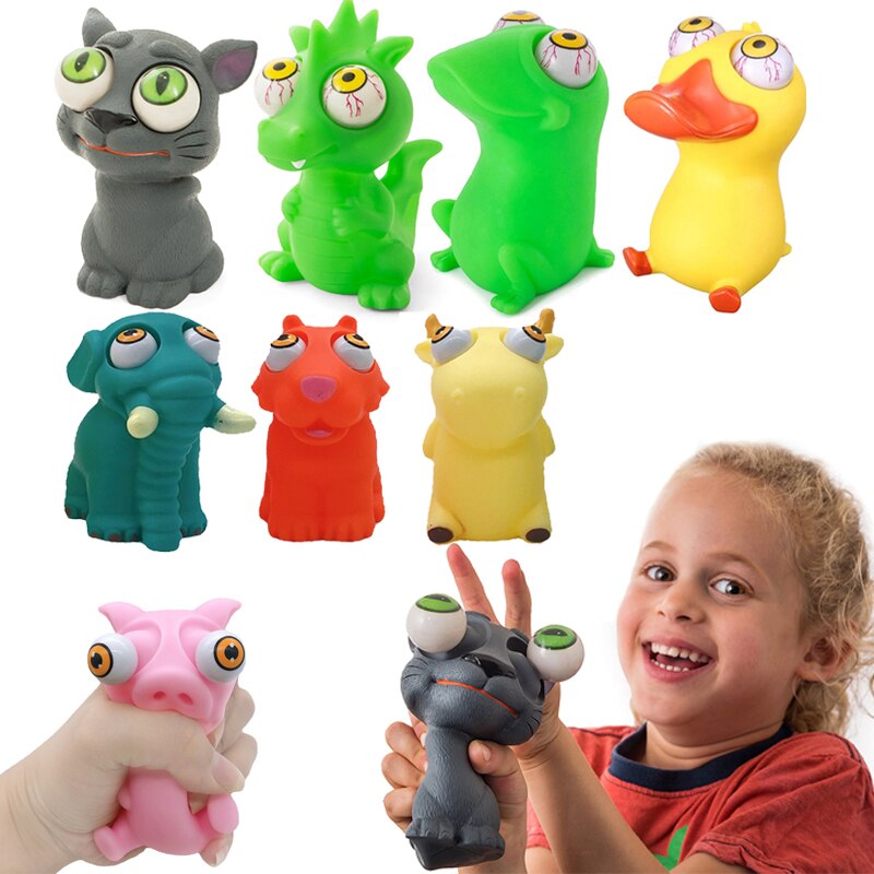 Squishy Animal Poping Eyes Funny Stress Relief Squ... – Vicedeal