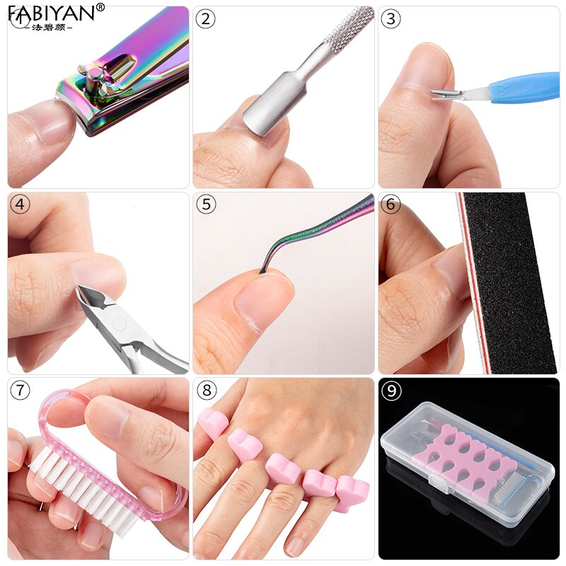 Set Nail Art Exfoliating Tools Scissors Plier Peel... – Grandado