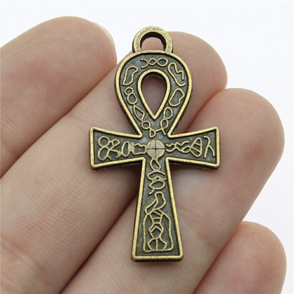 8 pièces 38x21mm Double face Ankh croix breloque A... – Grandado