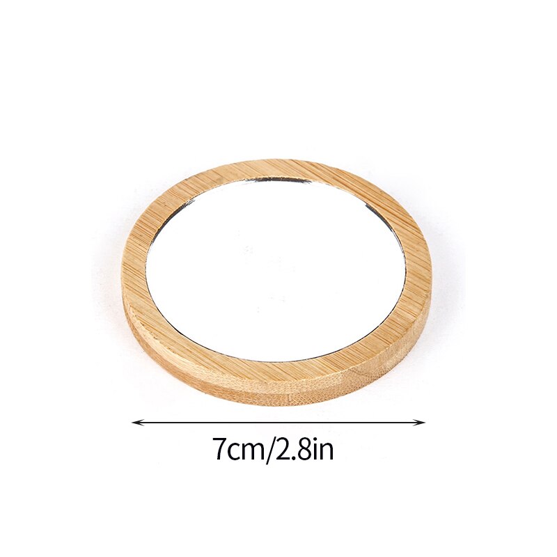 Mini Simple Makeup Mirror Portable Small Wooden Mi... – Vicedeal