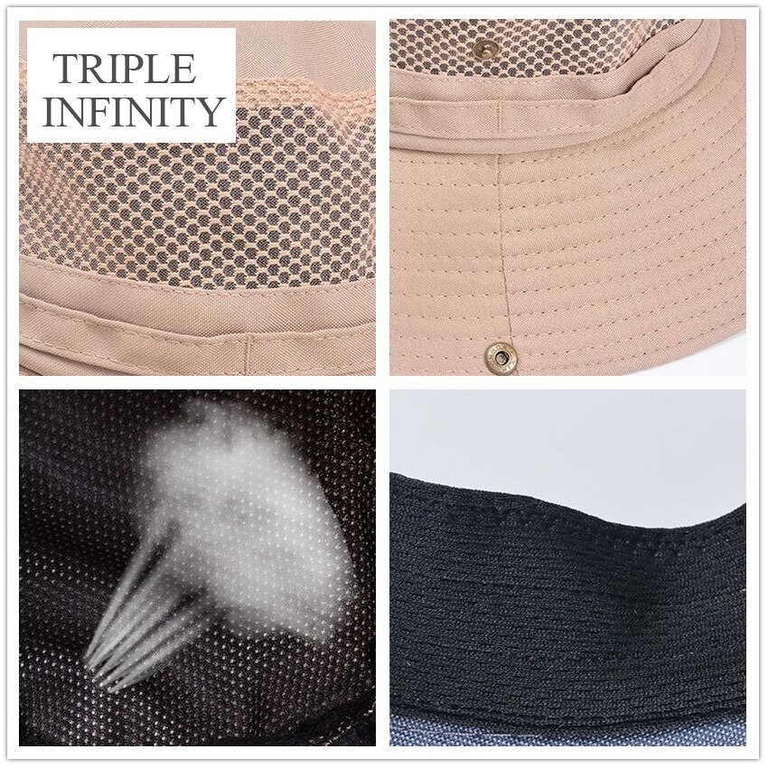 Summer Sun Hats For Men Outdoor Fishing Cap Wide B... – Grandado