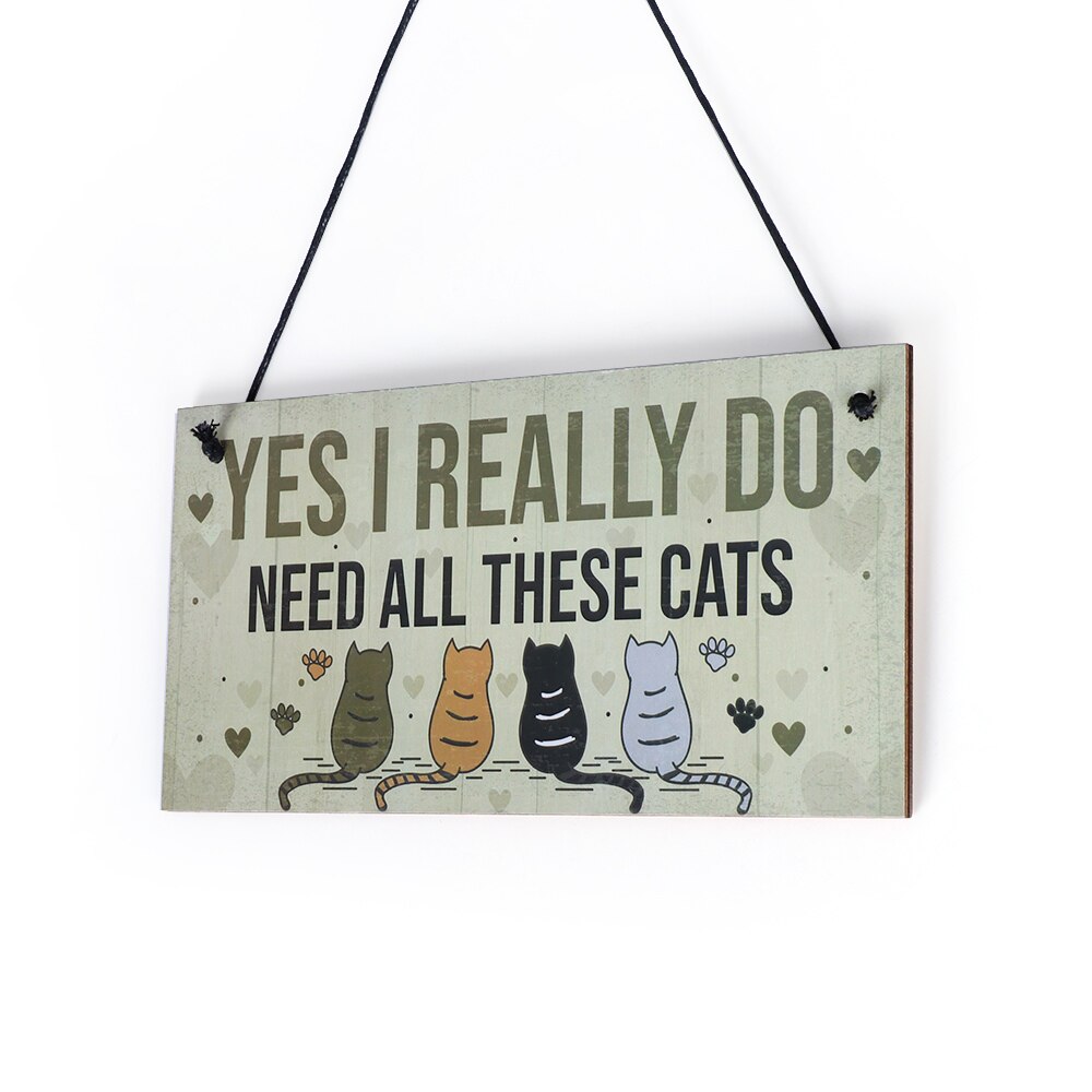 Cute Cats Hanging Plaques Bedroom Funny Novelty Ch... – Grandado