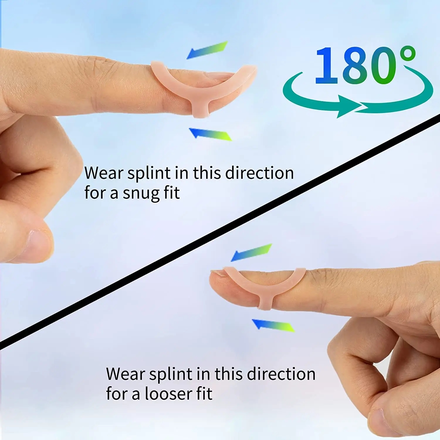 6/8PC Finger Splint Fixed Ring Adjustable Broken F... – Grandado