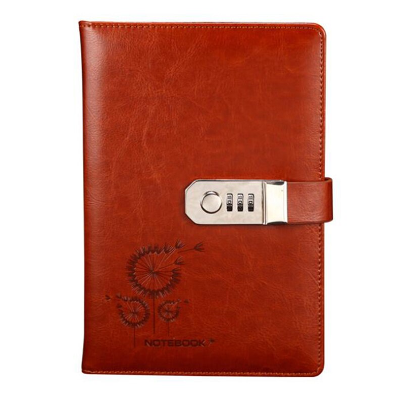1 Piece Locked Notebook Leather Notepad Daily Jour... – Vicedeal