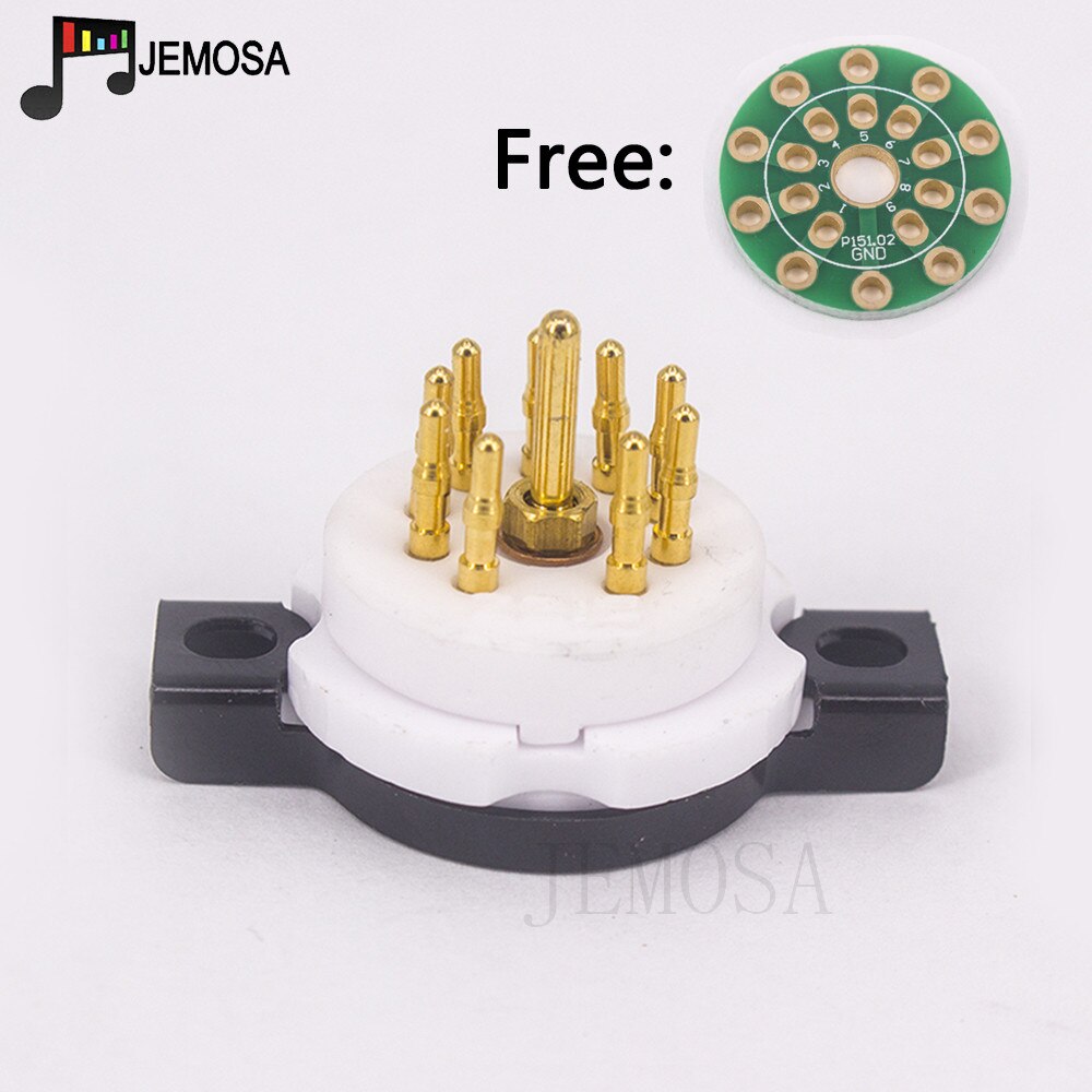 EIZZ Ceramic 9pin Tube Socket Valve Base For ECC81... – Grandado