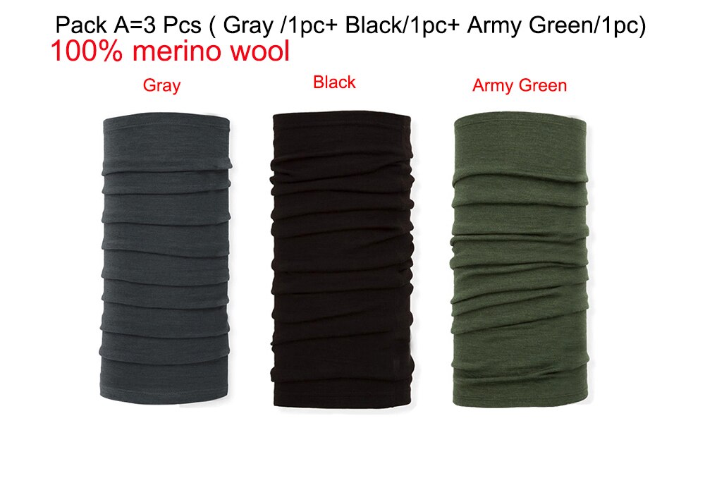 100% Merino Wool Neck Gaiter Lightweigh 3-Pack Wom... – Grandado