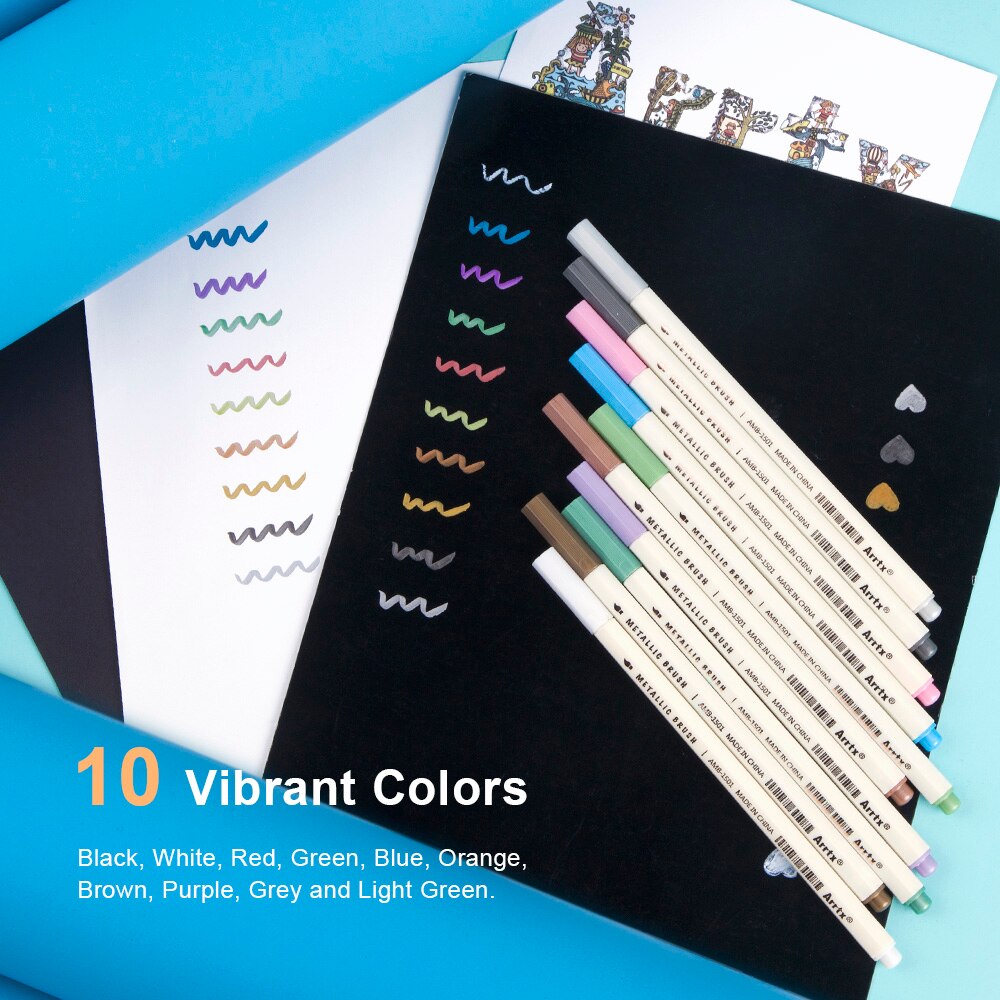 Arrtx 20pcs/lot Metallic Pen Colored Ink Water Cha... – Grandado