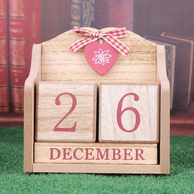 Diy houten blok eeuwigdurende kalender bureaubeeld... – Grandado
