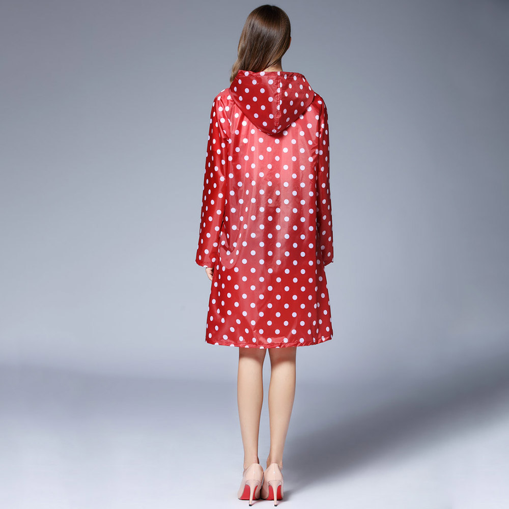 Women's Dot Raincoat Wave Rain Jacket Outdoor Wate... – Vicedeal