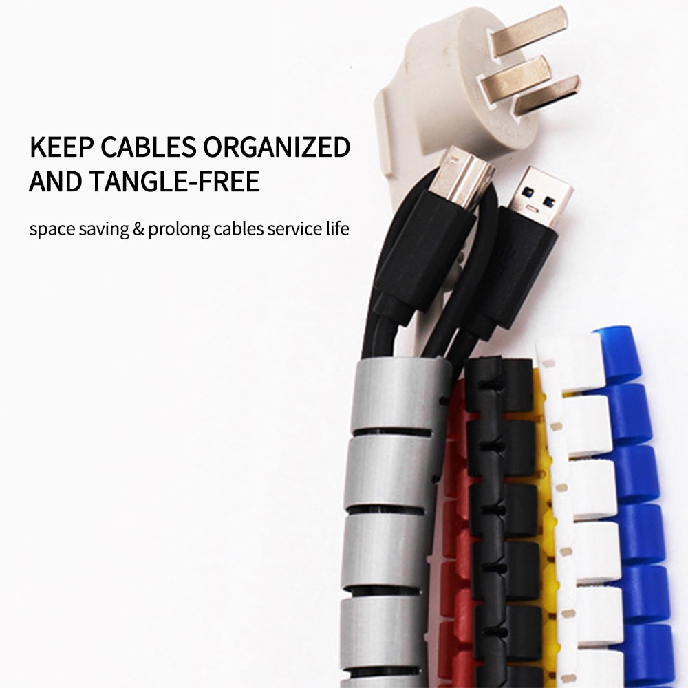 0.8 "Diameter Kabel Management Mouw Draad Kronkele... – Grandado