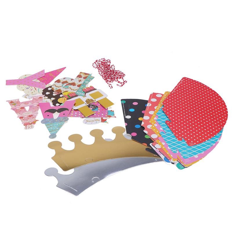 Happy Birthday Banner Hats Crowns Set Party Decora... – Vicedeal