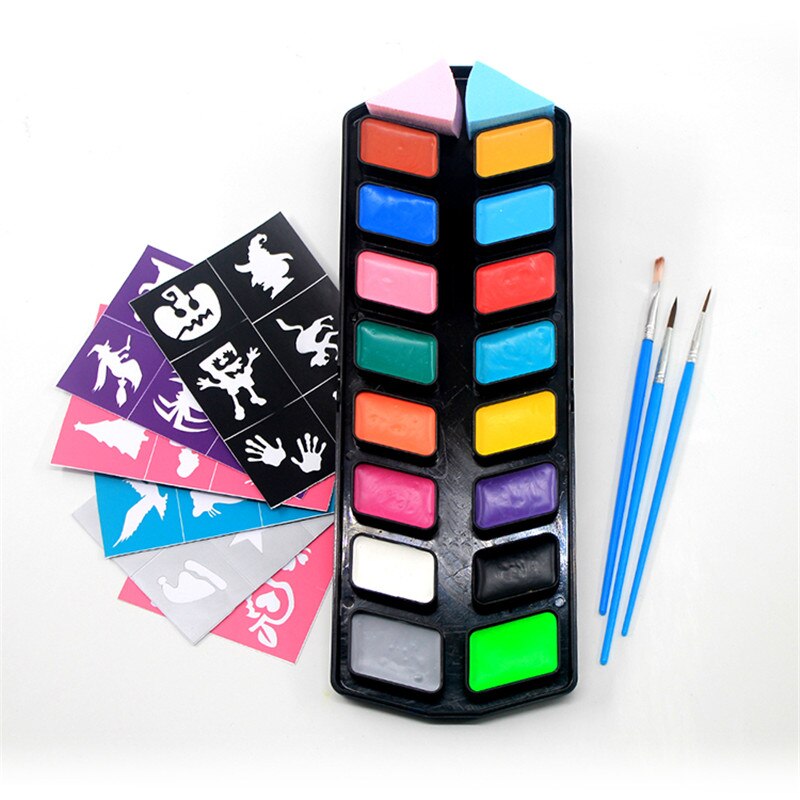 16 - Color Body Painting Set With Tools – Grandado