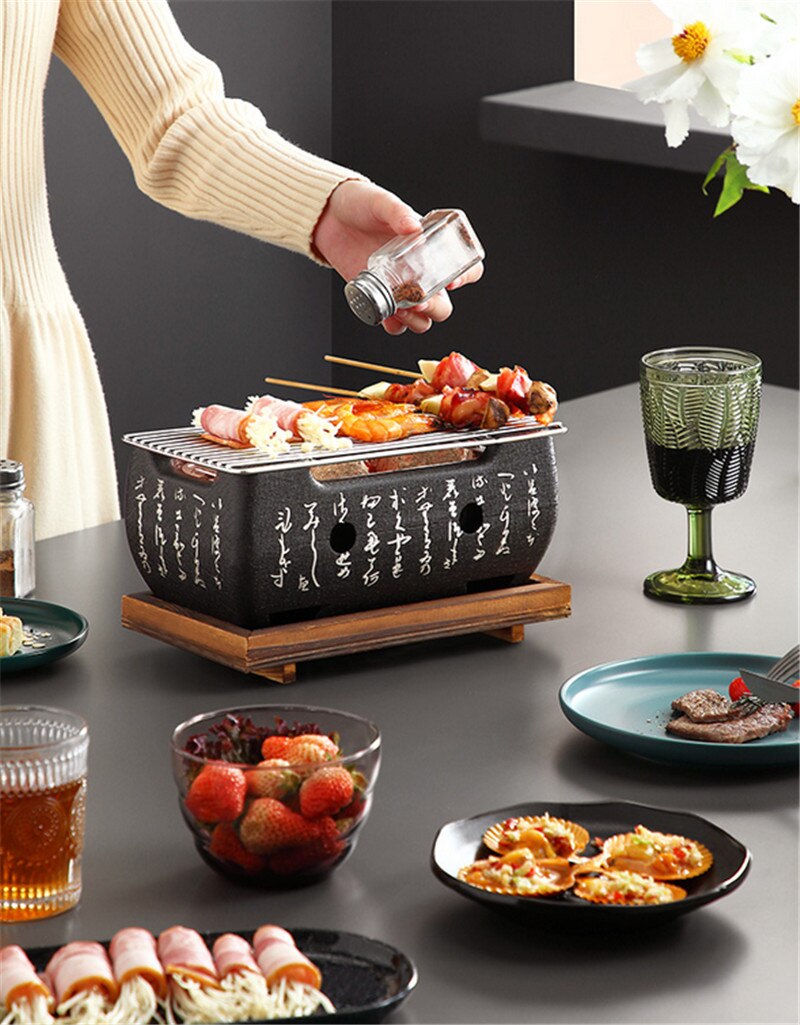 Portable Japanese Bbq Grill Korean Carbon Barbecue... – Grandado