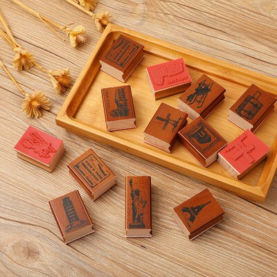 1 Pcs Vintage European Travel Wooden Rubber Stamps... – Vicedeal