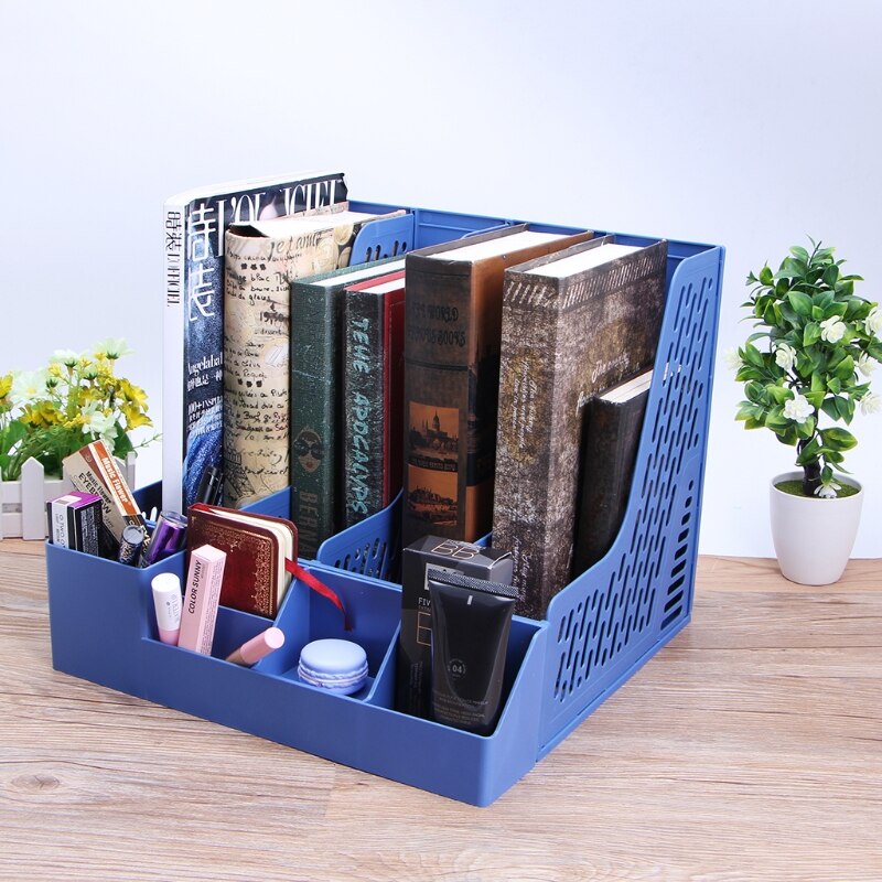 4 Sections Desktop File Rack Paper Book Hold Offic... – Vicedeal
