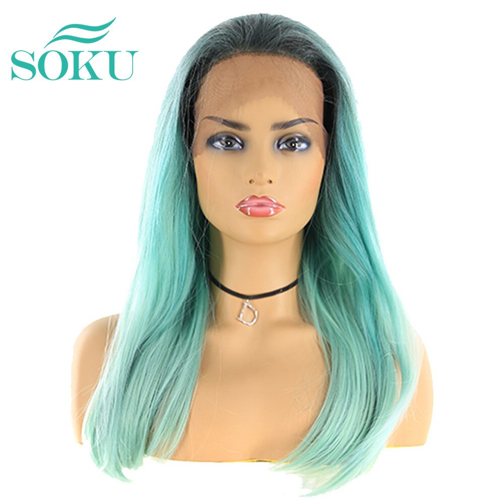 SOKU-pelucas con encaje frontal sintético Omber, c... – Grandado