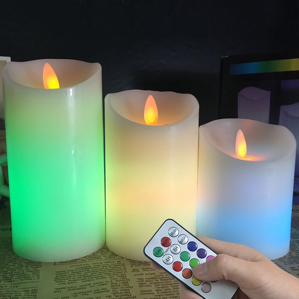 Flameless Dancing Flame LED Candles With RGB Remot... – Vicedeal