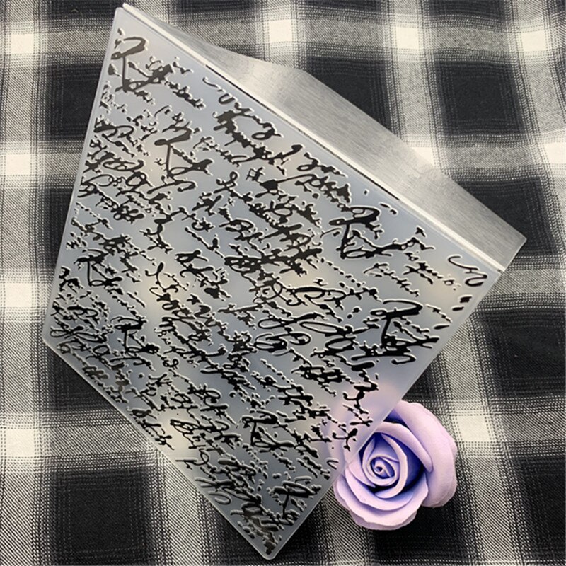 Handwritten text Flower print DIY Plastic Embossin... – Vicedeal