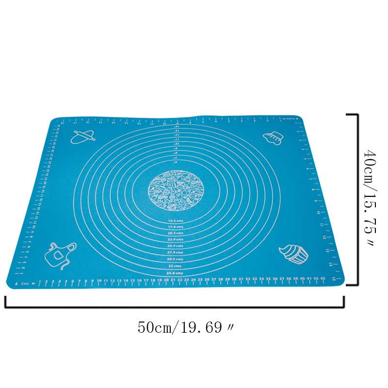 Aomily 50*40cm Colorful Silicone Dough Mat Bakewar... – Grandado