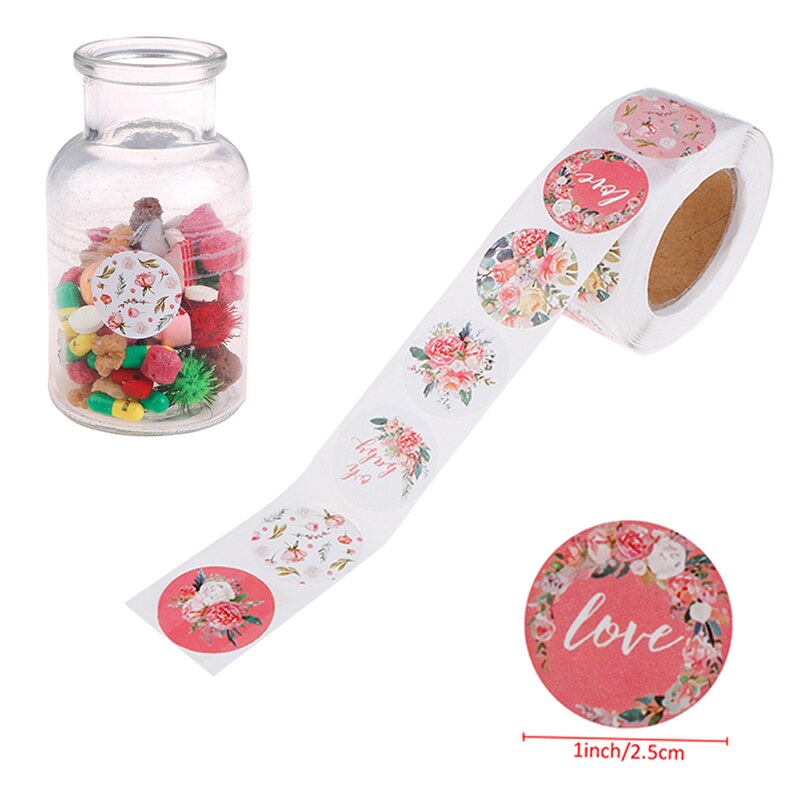 500 Pcs Roze Bloem Stickers Rolls Leuke Stickers E... – Grandado