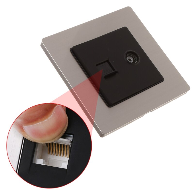 RJ45 Wall Internet Socket With TV Outlet Stainless... – Vicedeal