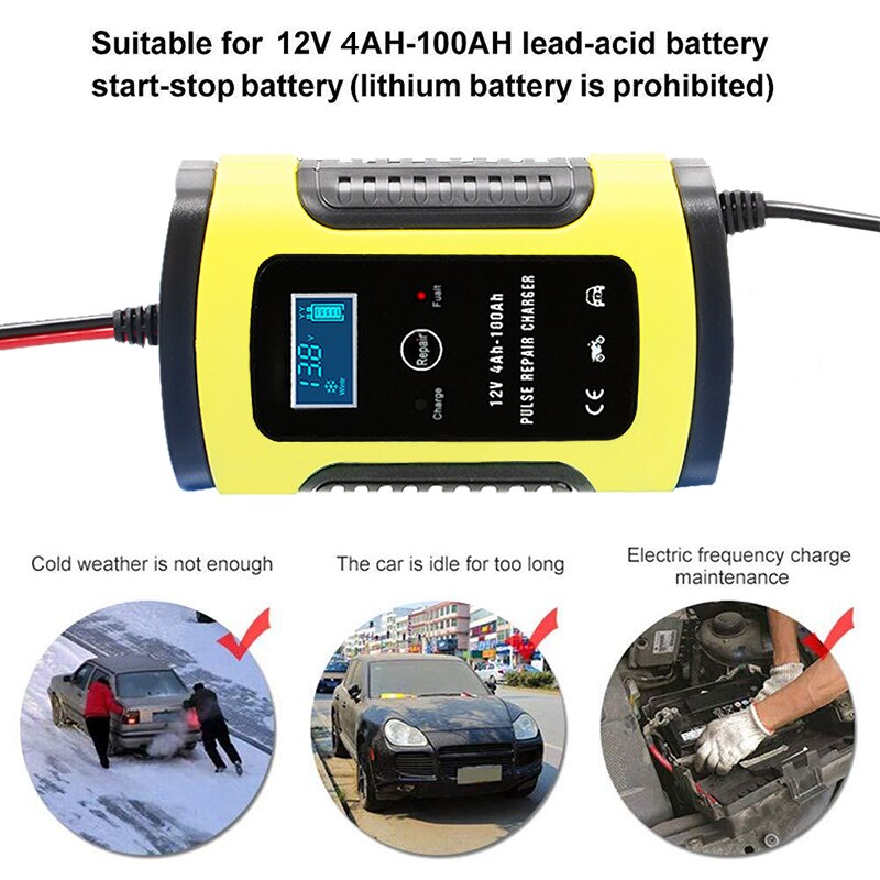 12V 6A Volledige Automatische Auto Batterij Oplade... – Grandado