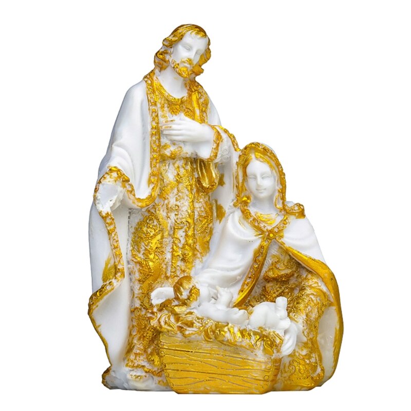 Holy Family Nativity Scene Statue Christmas Resin ... – Grandado