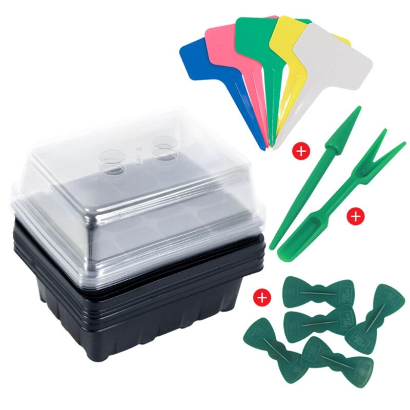 5Pcs/set Seedling Tray 12/24 Grid Greenhouse Grow ... – Grandado