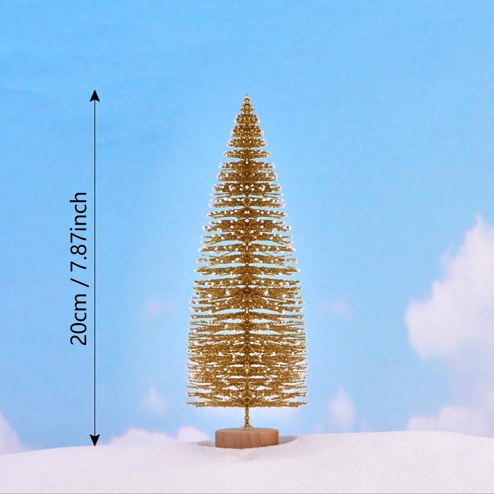 6-25 cm Artificial Mini Christmas Tree Snow Frost ... – Grandado