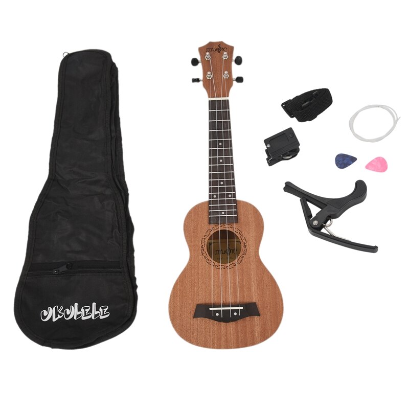 Soprano Ukulele 21Inch Mahogany Wood Beginner 4 St... – Grandado