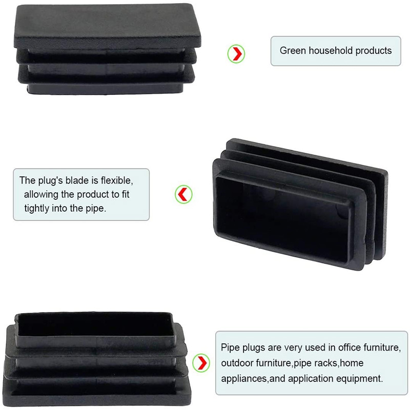 PE Plastic Rectangular Pipe Plug Waterproof Cap Ch... – Grandado