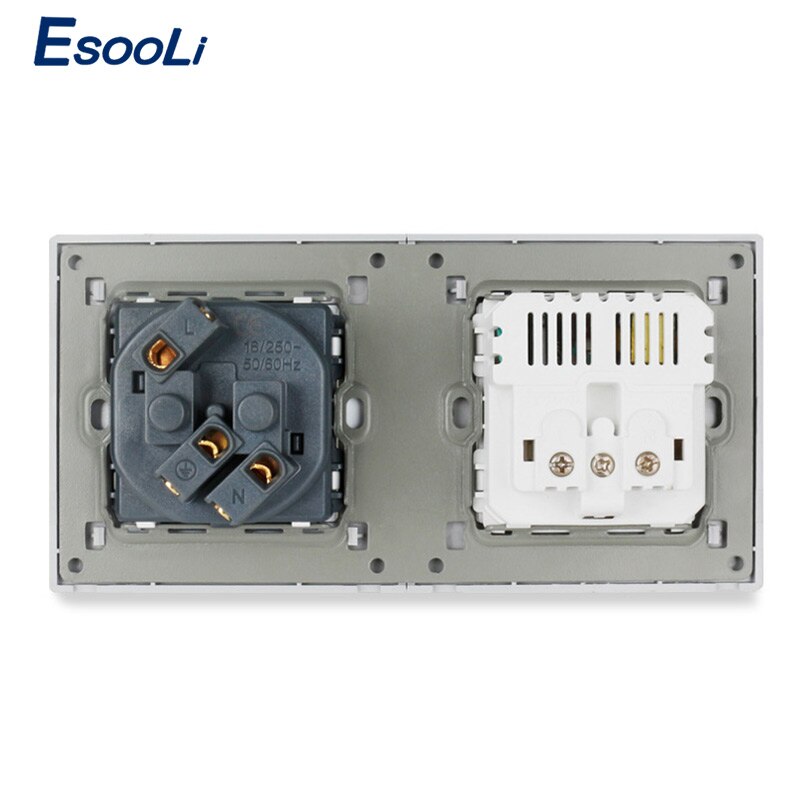 Esooli 2 Gang Russia Spain EU Standard Wall Socket... – Grandado