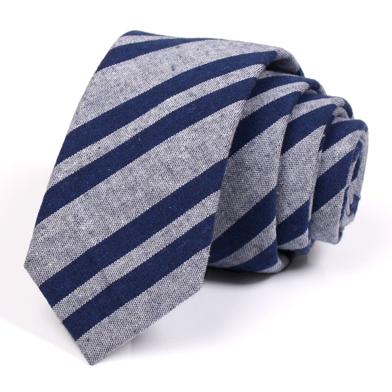 Brand Men's 6CM Tie Grey Blue Striped Ties for Men... – Grandado