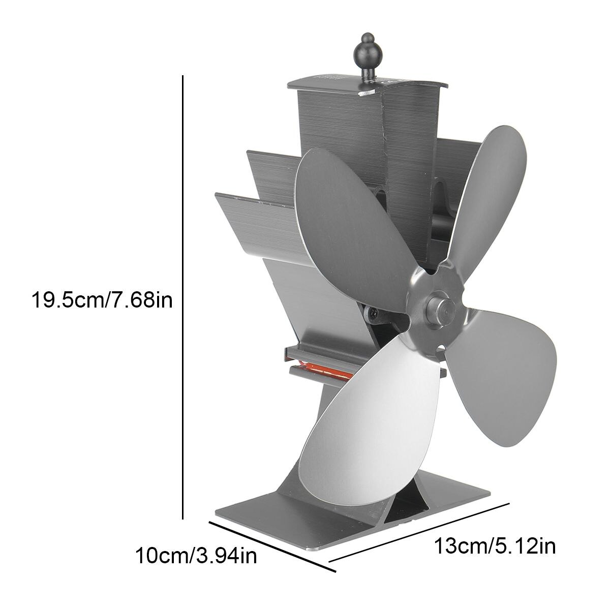 4 Blades Fireplace Fan Wood Burning Real Power Fir... – Vicedeal