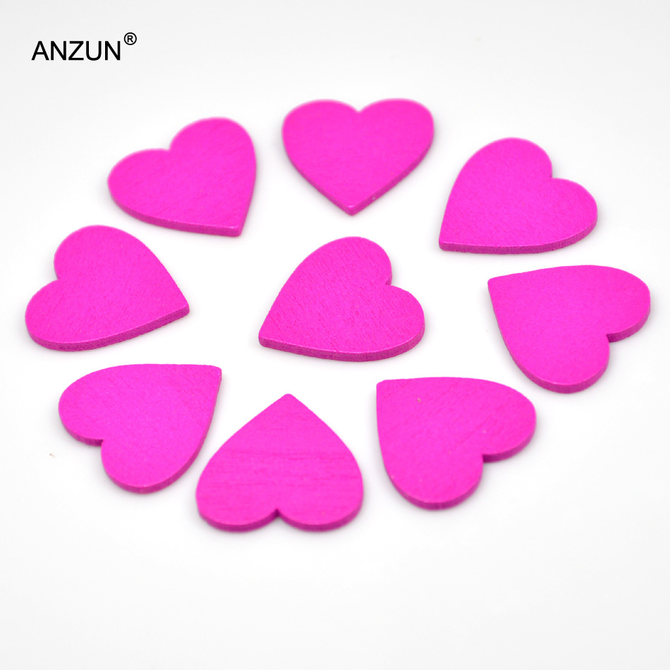 50 stuks 11 Kleuren 18mm Hout Gekleurde Harten Pla... – Grandado