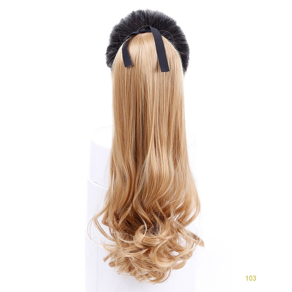 Longue bouclée cordon queue de cheval noir marron ... – Grandado