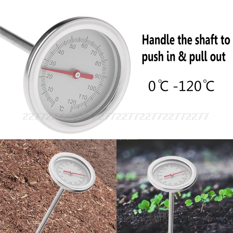 50cm Premium Stainless Steel Compost Soil Thermome... – Grandado