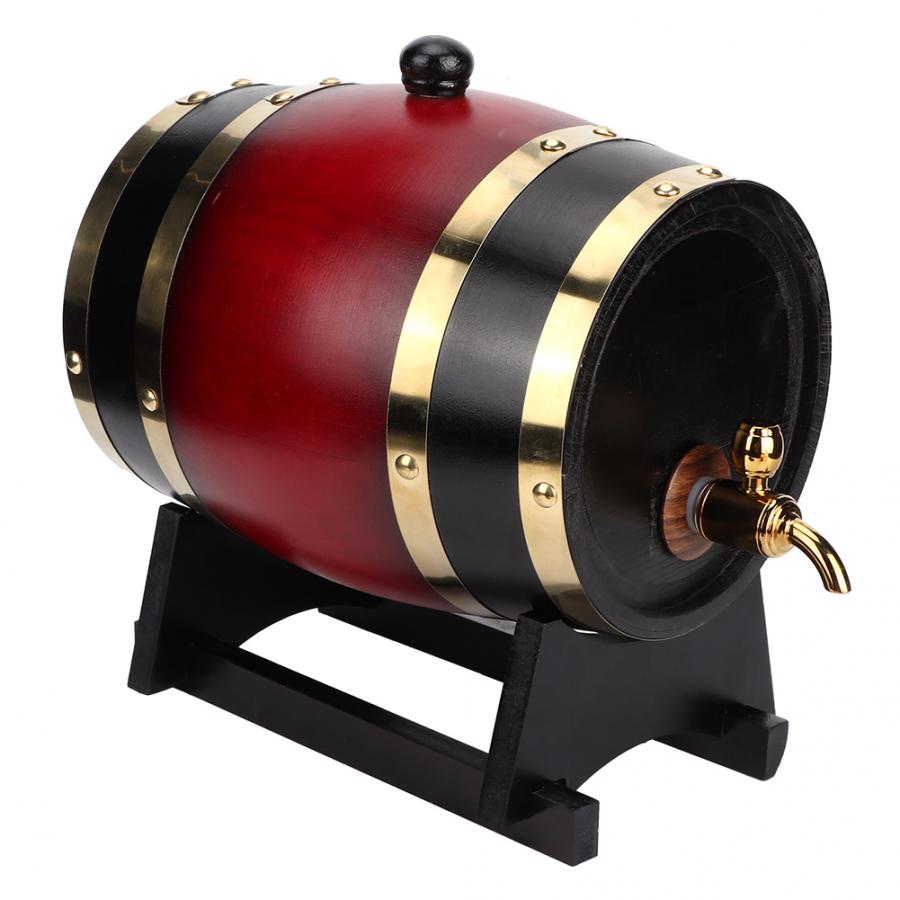 3L Vintage Oak Barrel Wood Beer Wine Keg Bucket Di... – Grandado