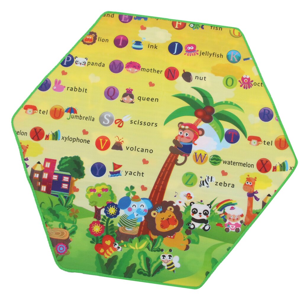 Kids Baby Hexagonal Cartoon Crawling Carpet Play M... – Vicedeal
