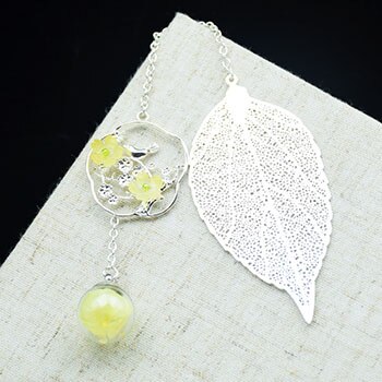 1 stk metal bogmærker papirvarer klassisk sølv fje... – Grandado