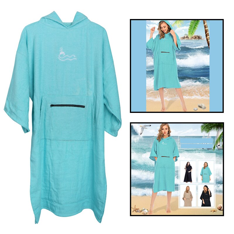 Premium Changing Robe - Short Sleeve Hooded Surf P... – Vicedeal