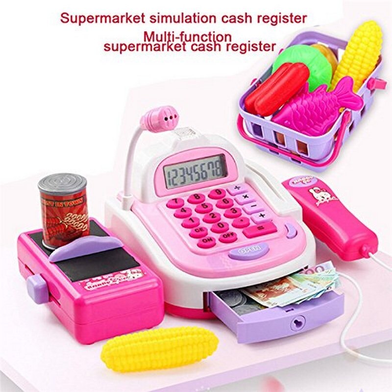 Elektronische Supermarkt Kassa Speelgoed Winkelwag... – Vicedeal
