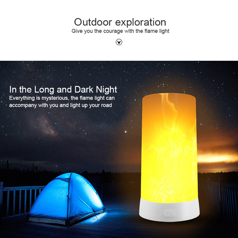 LED Flame Effect Fire Light Bulb USB charged Flick... – Grandado