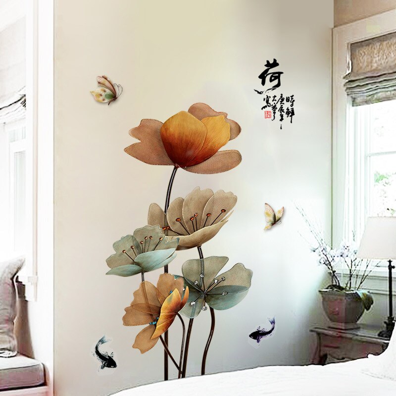 3D Flower Vinyl Wall Stickers Living Room Home Dec... – Vicedeal