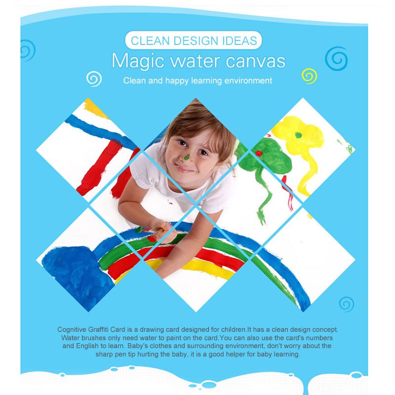 Magic Water Drawing Cards Coloring Book With Water... – Grandado