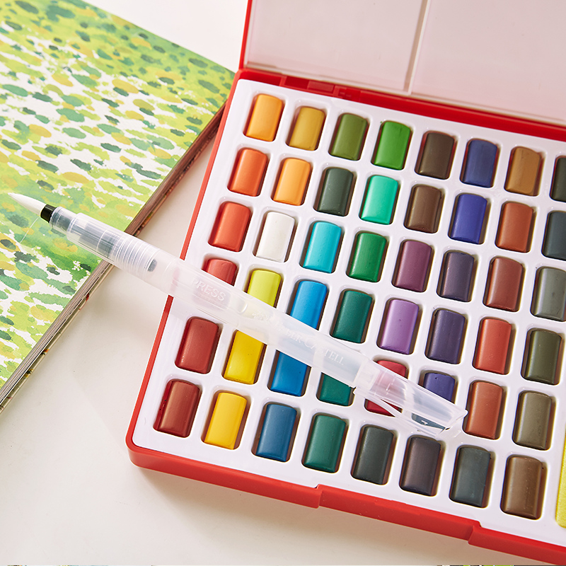 24/36/48Color Watercolor Paint Set Box With Paint ... – Grandado