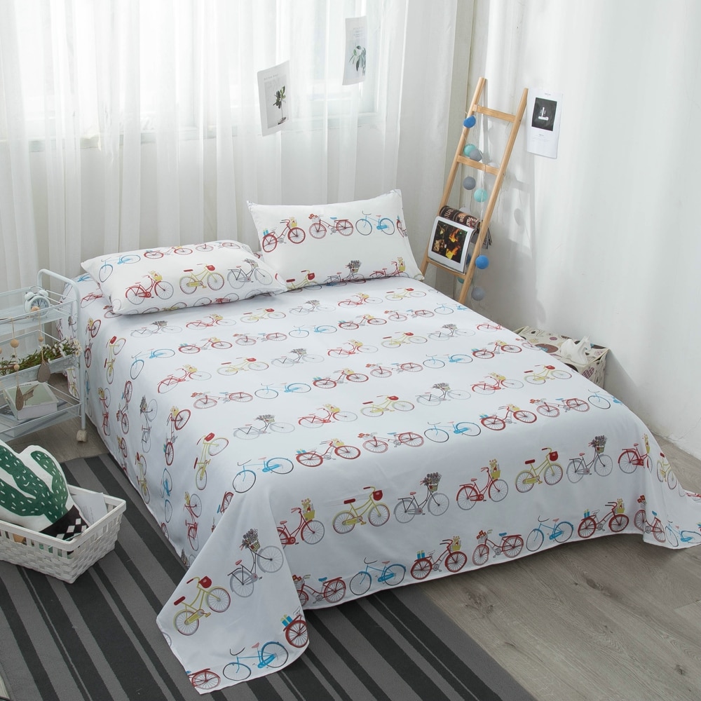 Cartoon style printed bed sheet microfiber fabric ... – Vicedeal