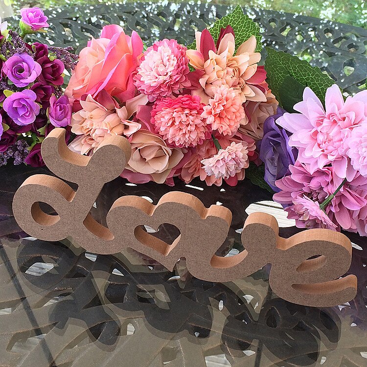 "LOVE" MDF Wooden Letters , wedding, bir... – Grandado