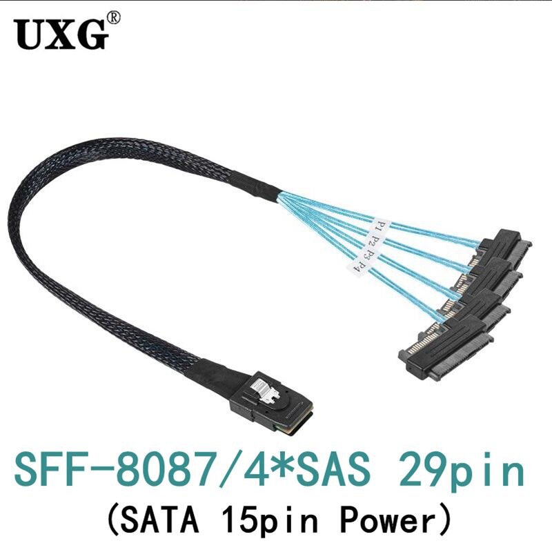 Mini Sas Kabel Sff 8087 Naar 4 Sff-8482 Grote 4PIN... – Vicedeal