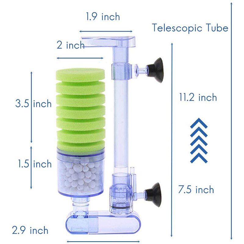 Sponge Filter Internal Aquarium Filter Quiet Fish ... – Grandado